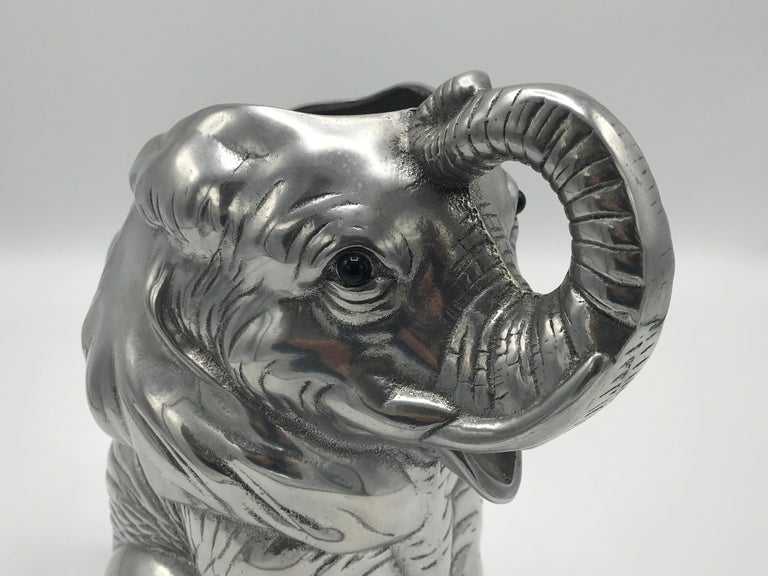 Arthur Court Cast-Aluminum Elephant Pitcher at 1stDibs