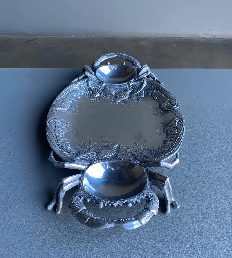 Arthur Court Crab Platter Serving Dish / Centerpiece For Sale at 1stDibs
