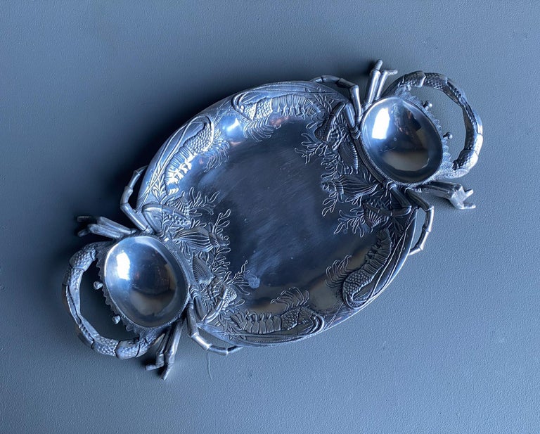 Arthur Court Crab Platter Serving Dish / Centerpiece For Sale at 1stDibs