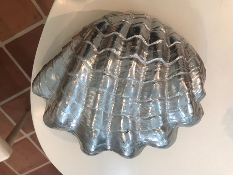 Arthur Court Extra Large Metal Clam Shell For Sale at 1stDibs