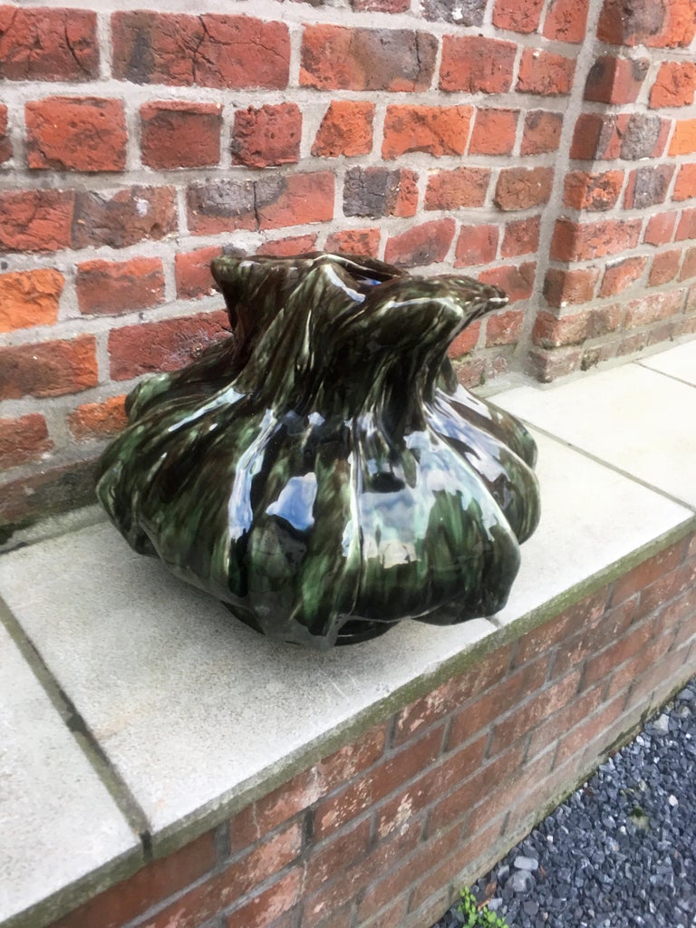 Arthur Craco Large Ceramic Vase, circa 1900 For Sale at 1stDibs