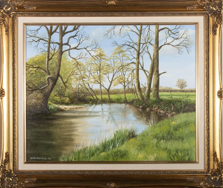 Arthur Dalrymple - Arthur Dalrymple - 2006 Oil, River Clwyd at Llanynys ...