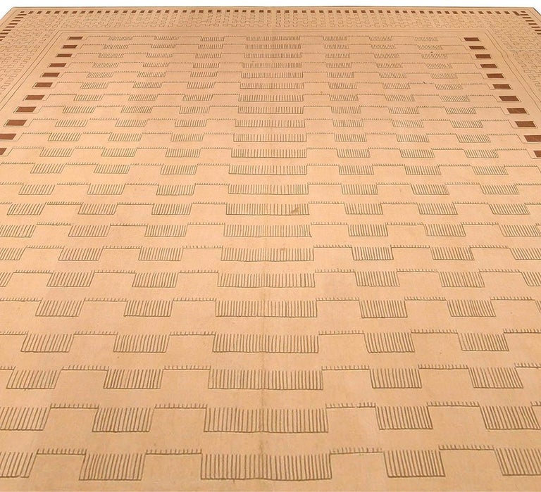 Arthur Dunnam Contemporary Aubusson Handmade Wool Rug for Doris Leslie ...