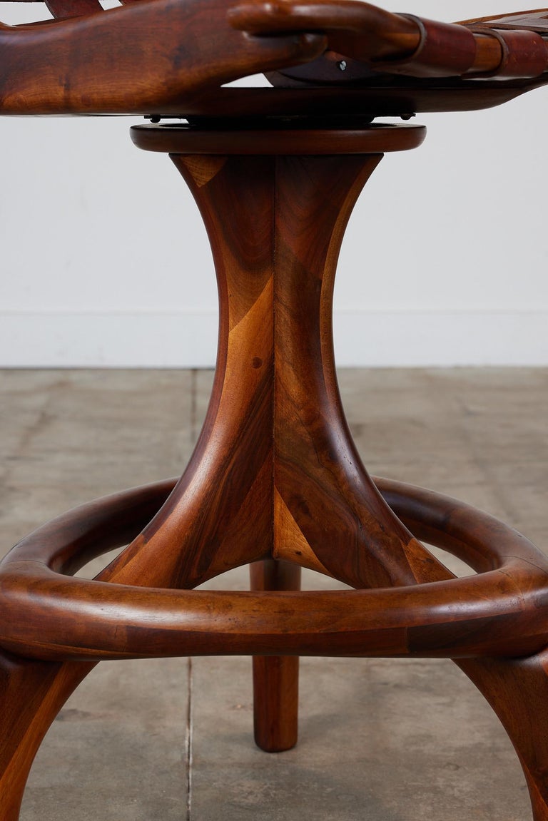 Arthur Espenet Carpenter Studio Craft Swivel Stool For Sale at 1stDibs