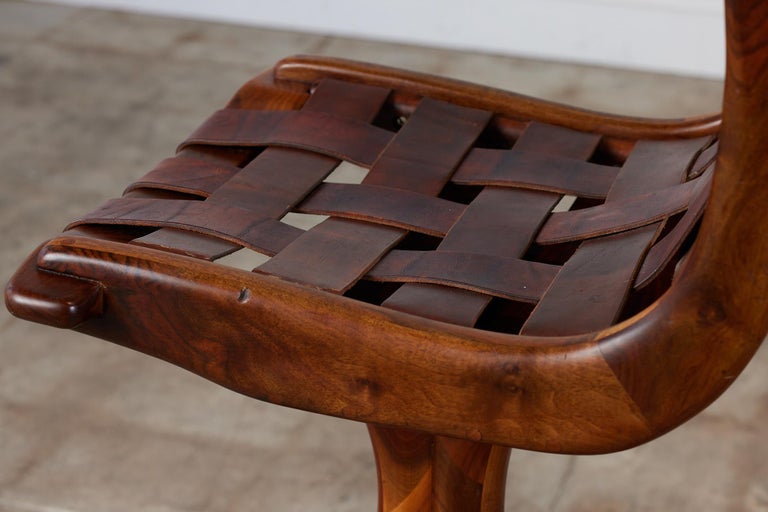 Arthur Espenet Carpenter Studio Craft Swivel Stool For Sale at 1stDibs