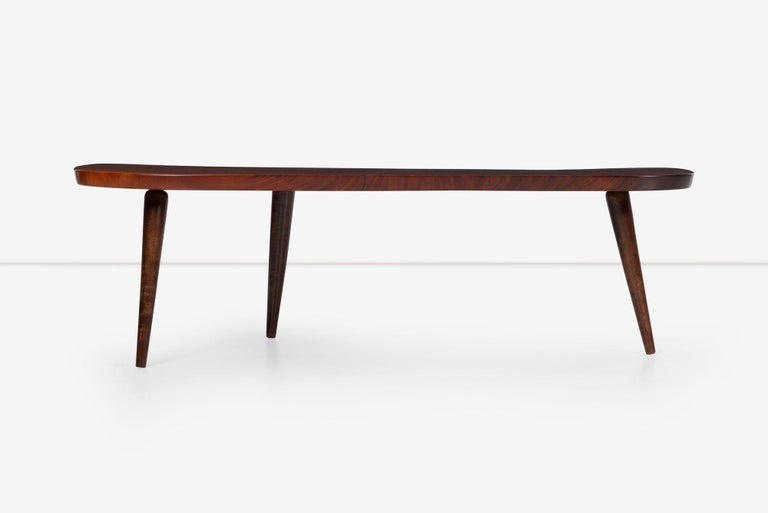 Arthur Espenet Carpenter Teardrop Table in Solid Walnut For Sale at 1stDibs