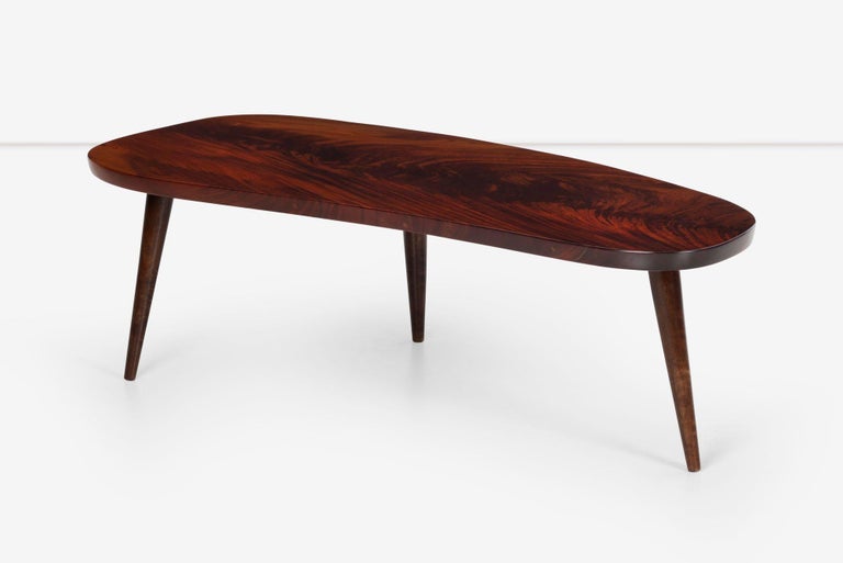 Arthur Espenet Carpenter Teardrop Table in Solid Walnut For Sale at 1stDibs