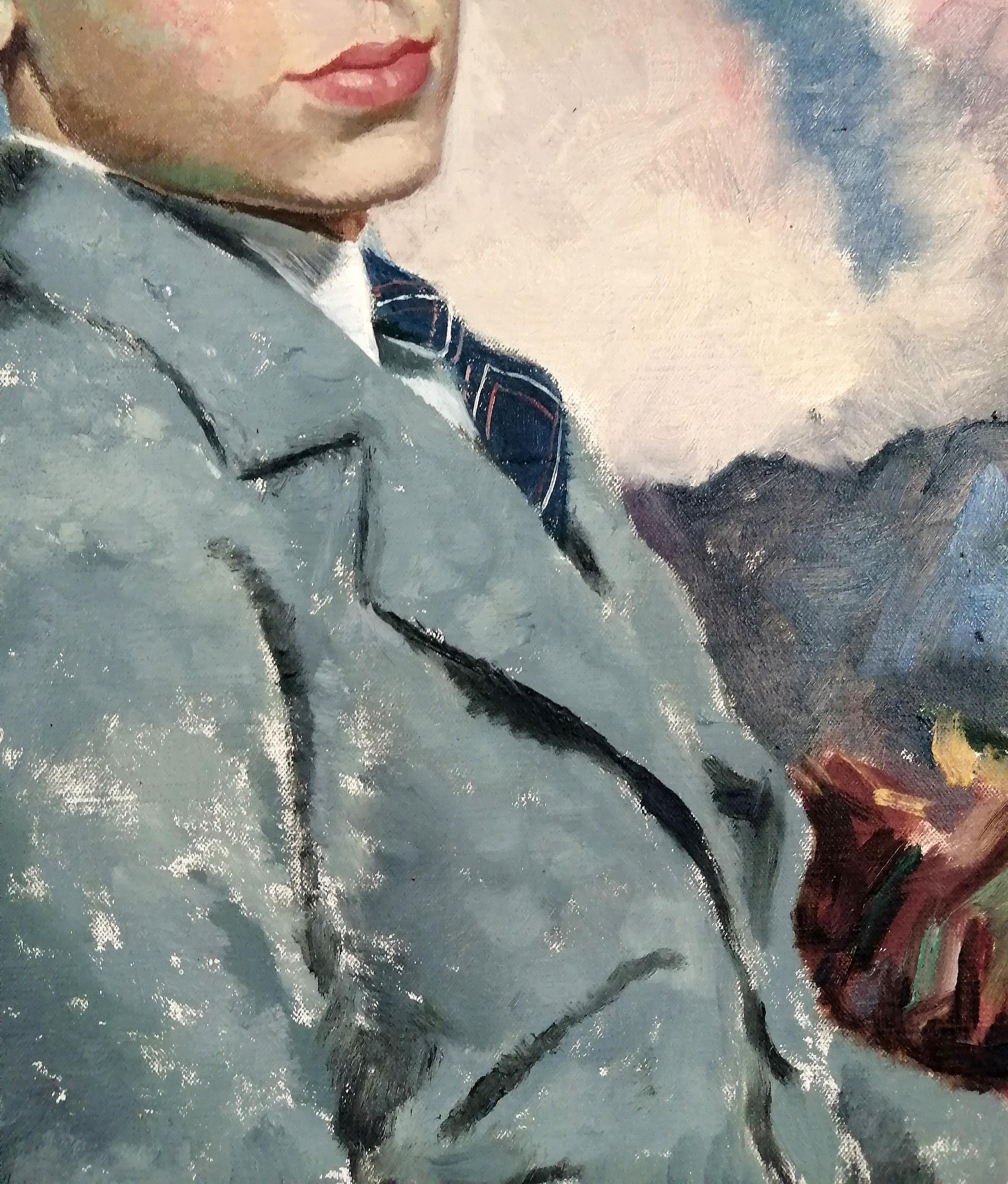 Arthur Ferrier - Portrait of a Boy in a Landscape - Early 20th Century ...