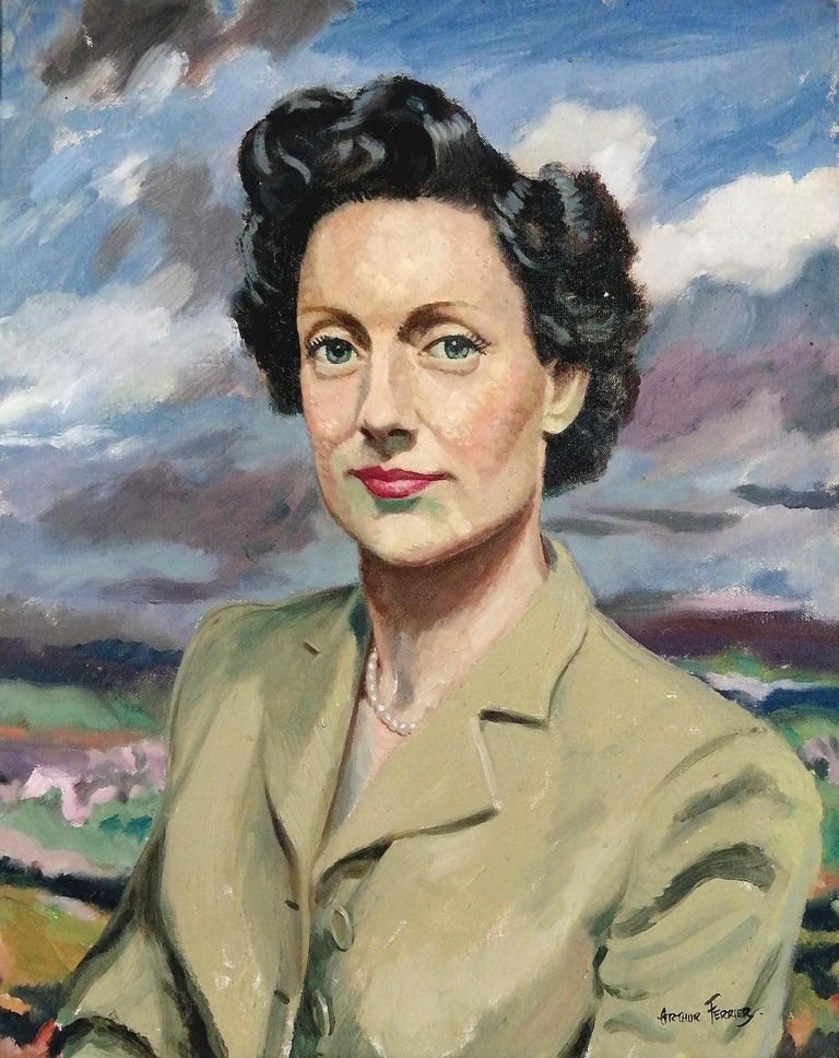 Arthur Ferrier - Portrait of a Lady in a Landscape - Early 20th Century ...