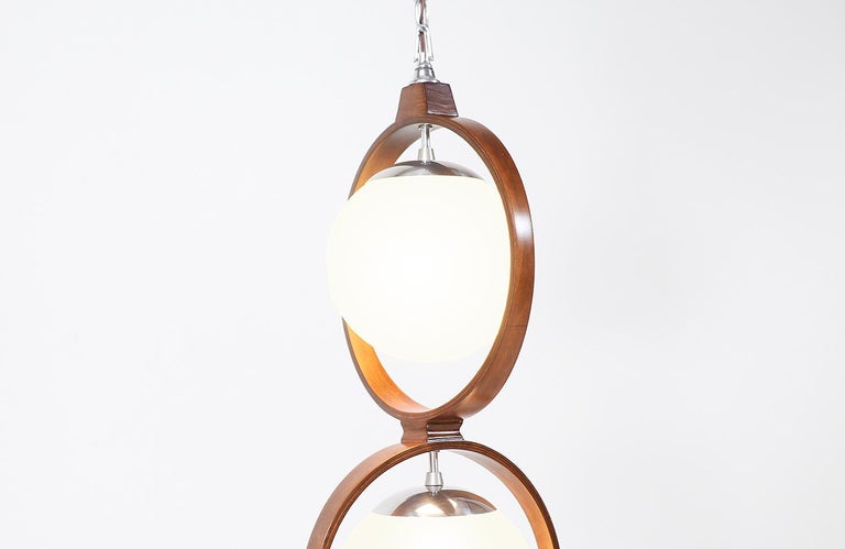 Arthur Jacobs Double Ring Pendant Chandelier for Modeline at 1stDibs
