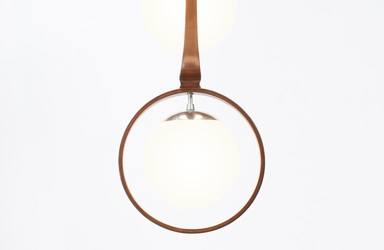 Arthur Jacobs Double Ring Pendant Chandelier for Modeline at 1stDibs