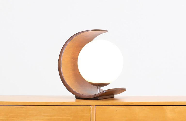 Arthur Jacobs "Half Moon" Table Lamp for Modeline at 1stDibs