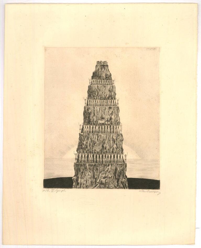 Arthur Paunzen - Arthur Paunzen (1890-1940) - 1918 Etching, Souls on ...