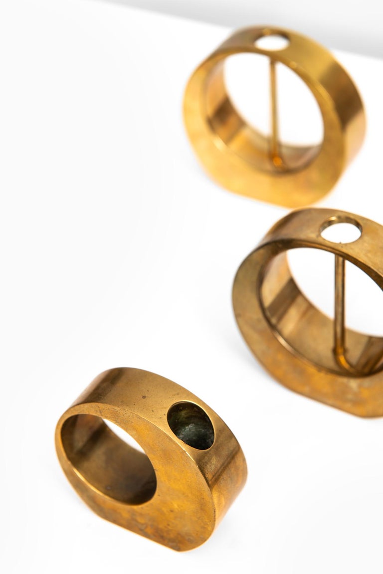 Arthur Pe Candlesticks in Brass Produced in His Own Studio Kolbäck in ...