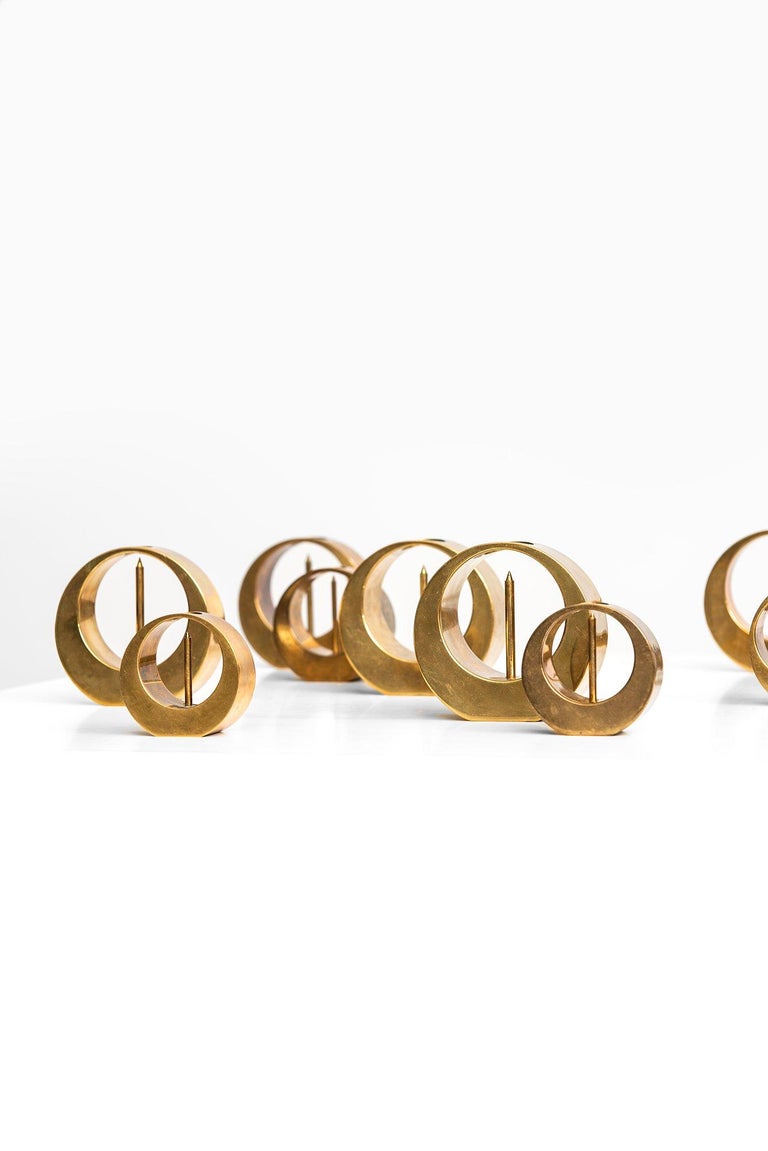 Arthur Pe Candlesticks in Brass Produced in His Own Studio Kolbäck in ...
