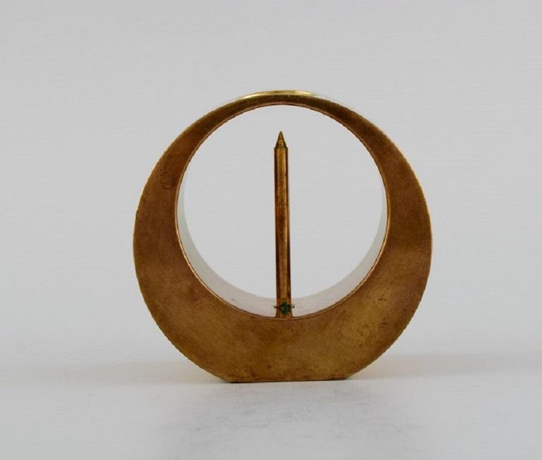 Arthur Pe for Kolbäck, Rare Modernist Brass Candlestick, Swedish Design ...
