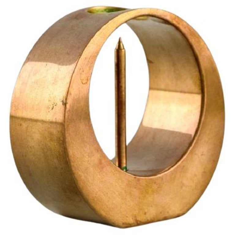 Arthur Pe for Kolbäck, Rare Modernist Brass Candlestick, Swedish Design ...