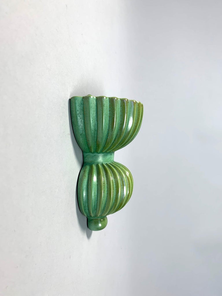 Arthur Percy Wall Vase Gefle Porcelain Sweden Celadon Green Glaze ...