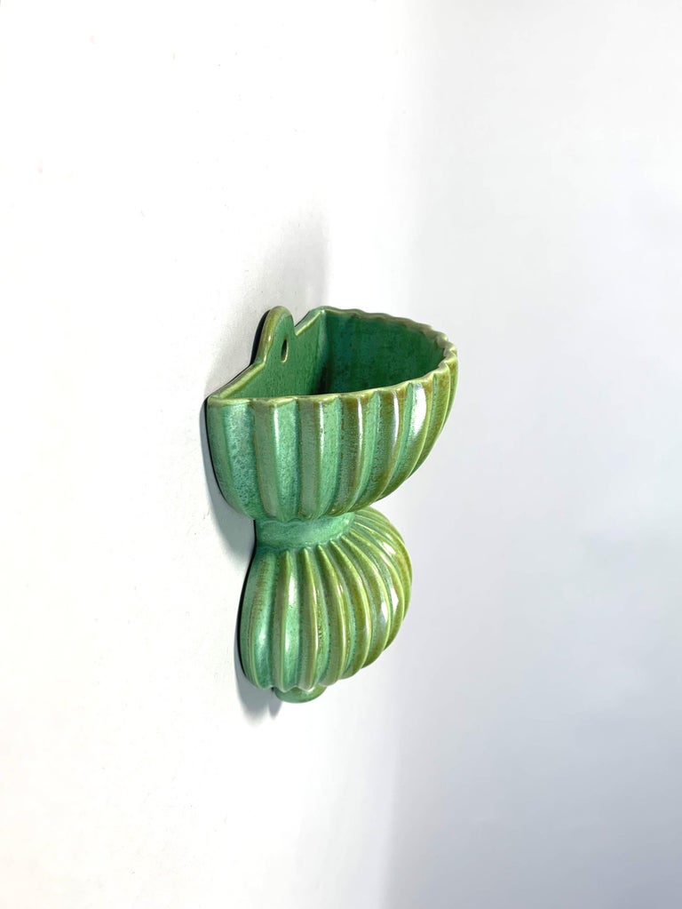 Arthur Percy Wall Vase Gefle Porcelain Sweden Celadon Green Glaze ...