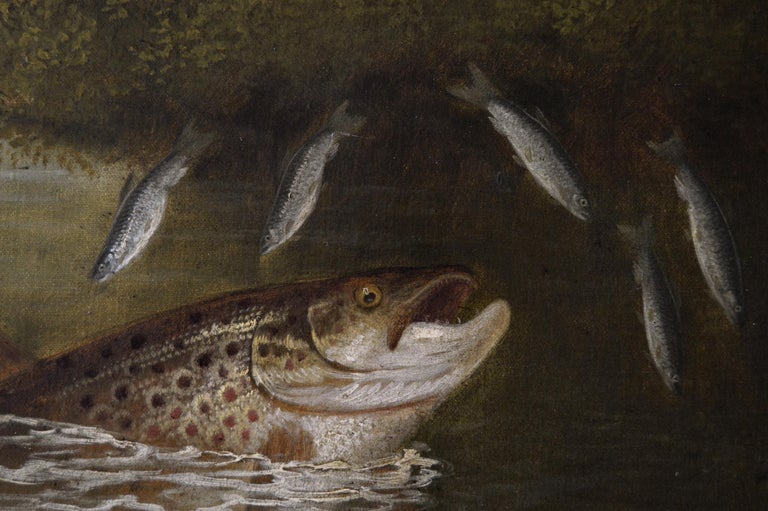 Arthur Roland Knight - 19th Century pair of sporting angling oil ...