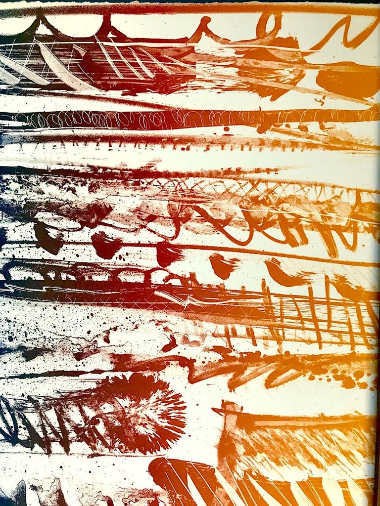 Arthur Secunda - CANYON RAINBOW Signed Lithograph, Abstract Landscape ...