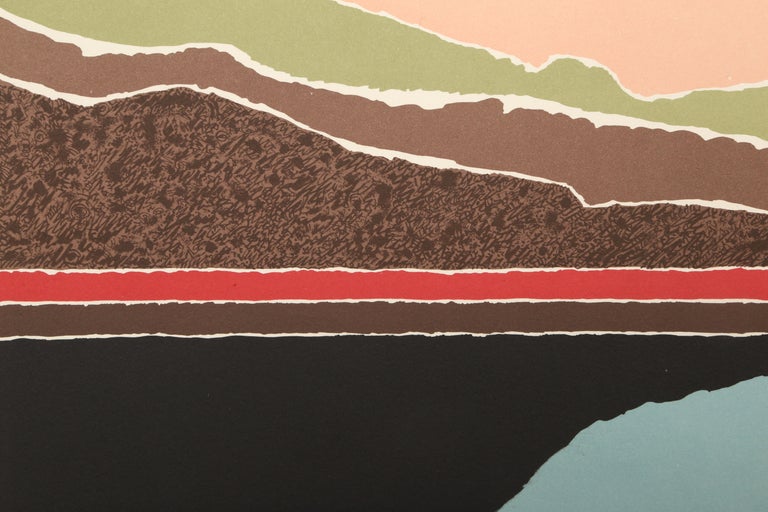 Arthur Secunda - Lake, Psychedelic Landscape Serigraph by Arthur ...
