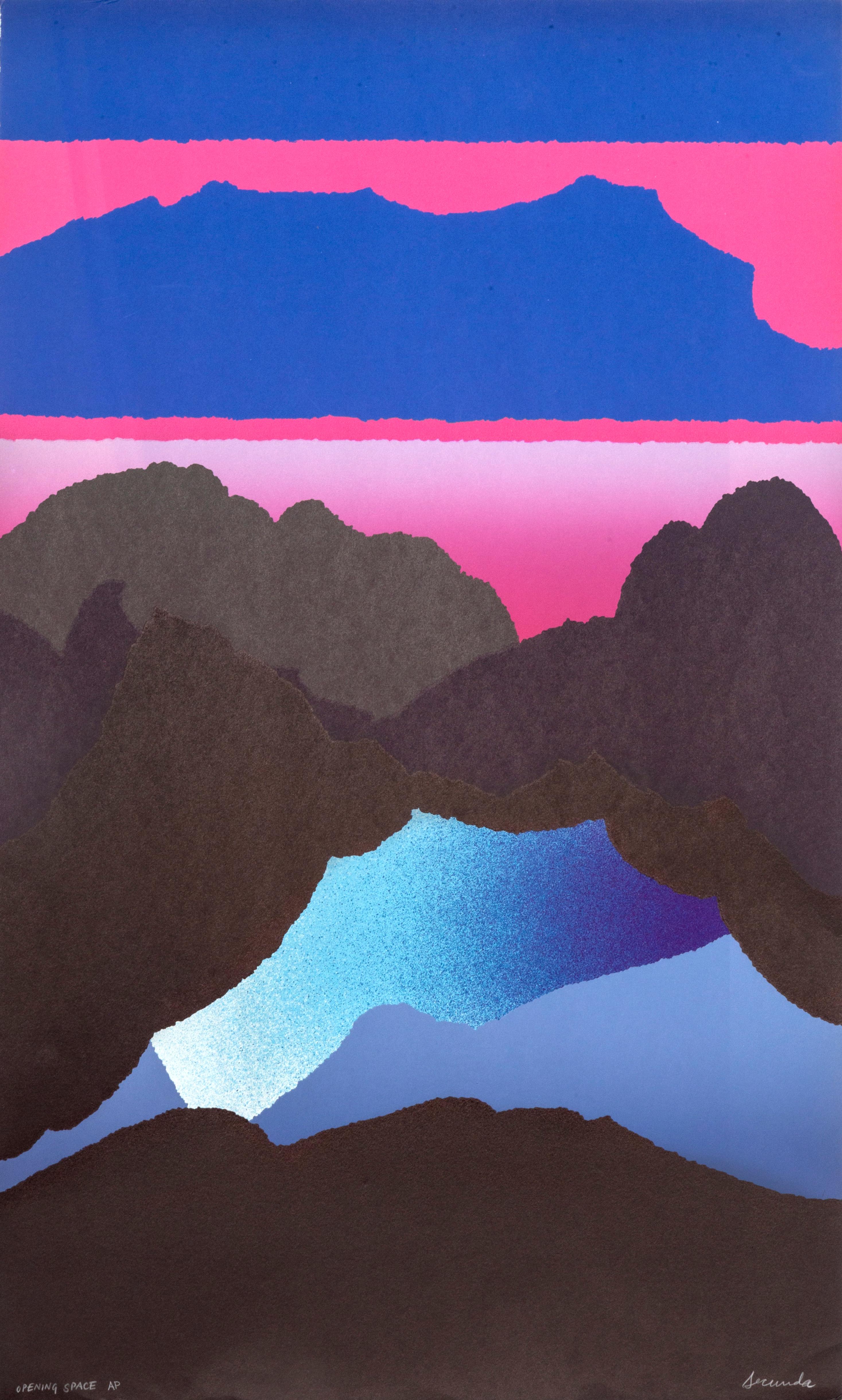 Arthur Secunda - Opening Space, Psychedelic Landscape Serigraph by ...