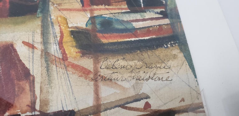 Arthur Shilstone "Belem, Brazil" Original Watercolor, circa 1960s For ...
