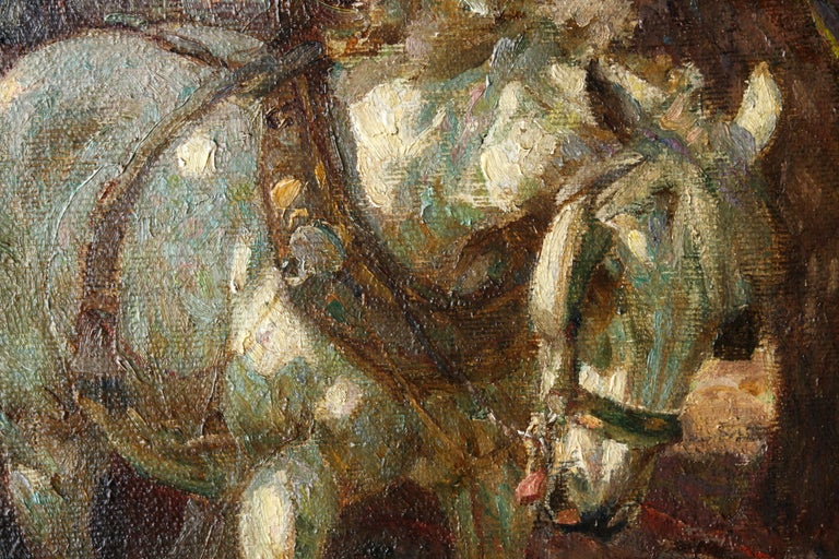 Arthur Spooner - Farmer Loading Horse Drawn Cart - British 1930''s ...