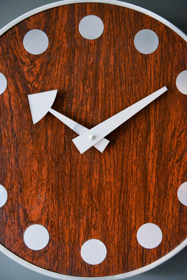 Arthur Umanoff for Howard Miller Rosewood 'Meridian' Wall Clock, circa ...