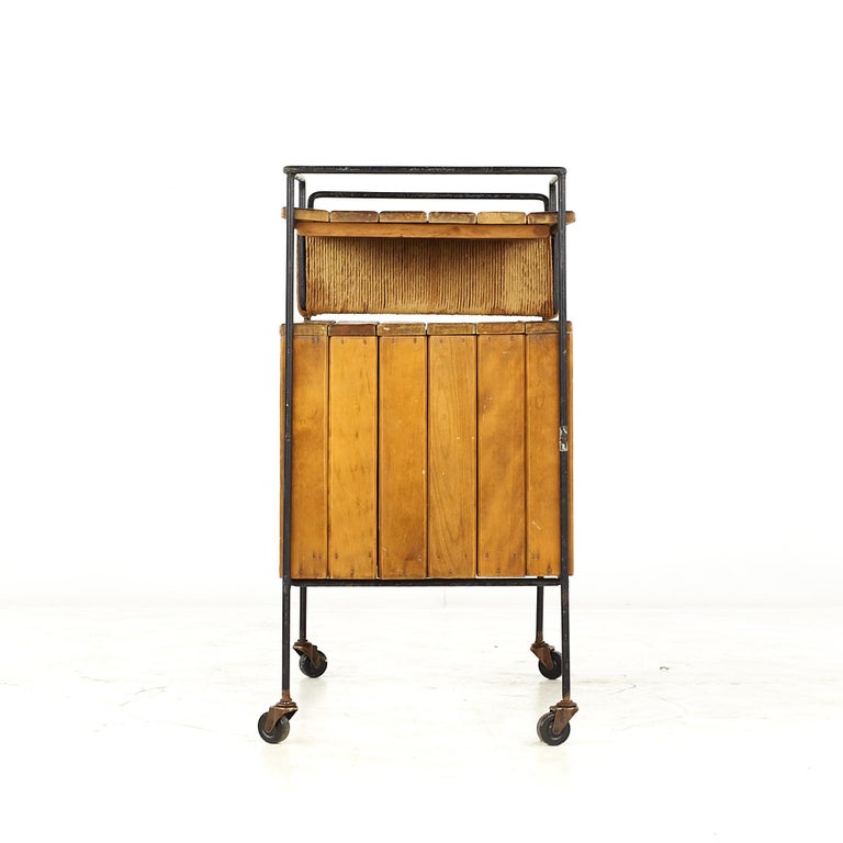 Arthur Umanoff for Raymor Mid Century Bar Cart For Sale at 1stDibs