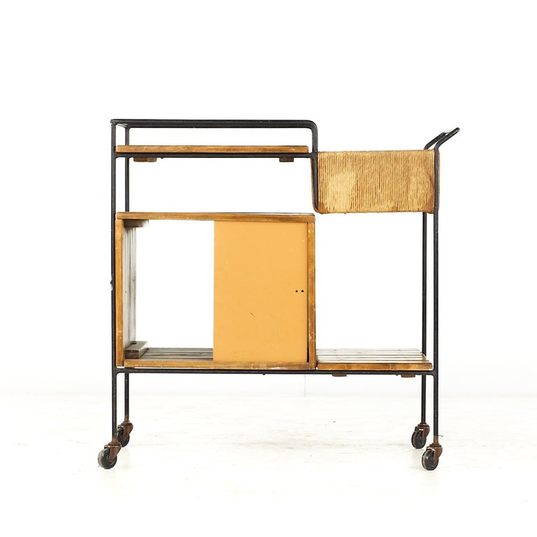 Arthur Umanoff for Raymor Mid Century Bar Cart For Sale at 1stDibs