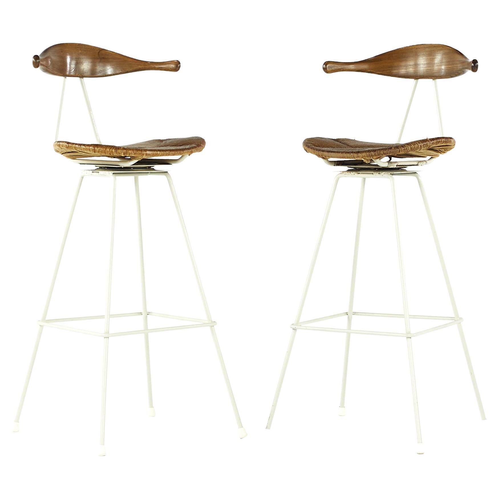 Low Wrought Iron Arthur Umanoff Bar Stool at 1stDibs | arthur umanoff ...