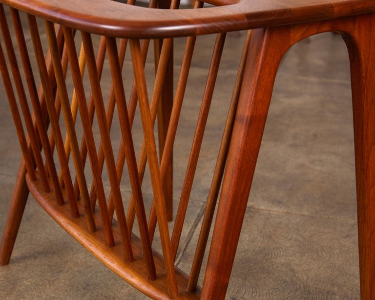 Arthur Umanoff Side Table with Magazine Rack at 1stDibs