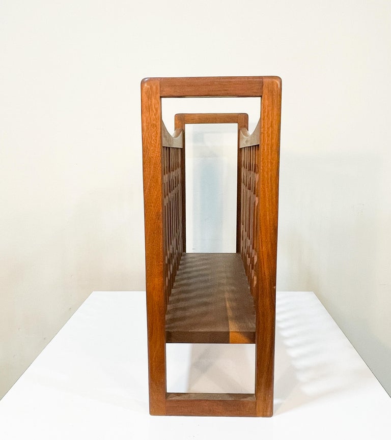 Arthur Umanoff Walnut Magazine Rack For Sale at 1stDibs