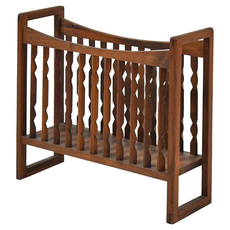 Arthur Umanoff Walnut Magazine Rack For Sale at 1stDibs