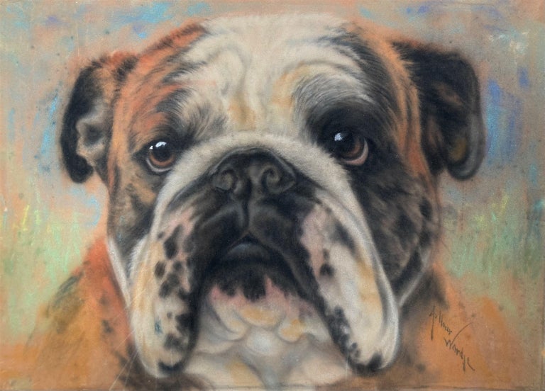 Arthur Wardle - "Big Ben in Garden;" Portrait of a Bulldog by Arthur ...
