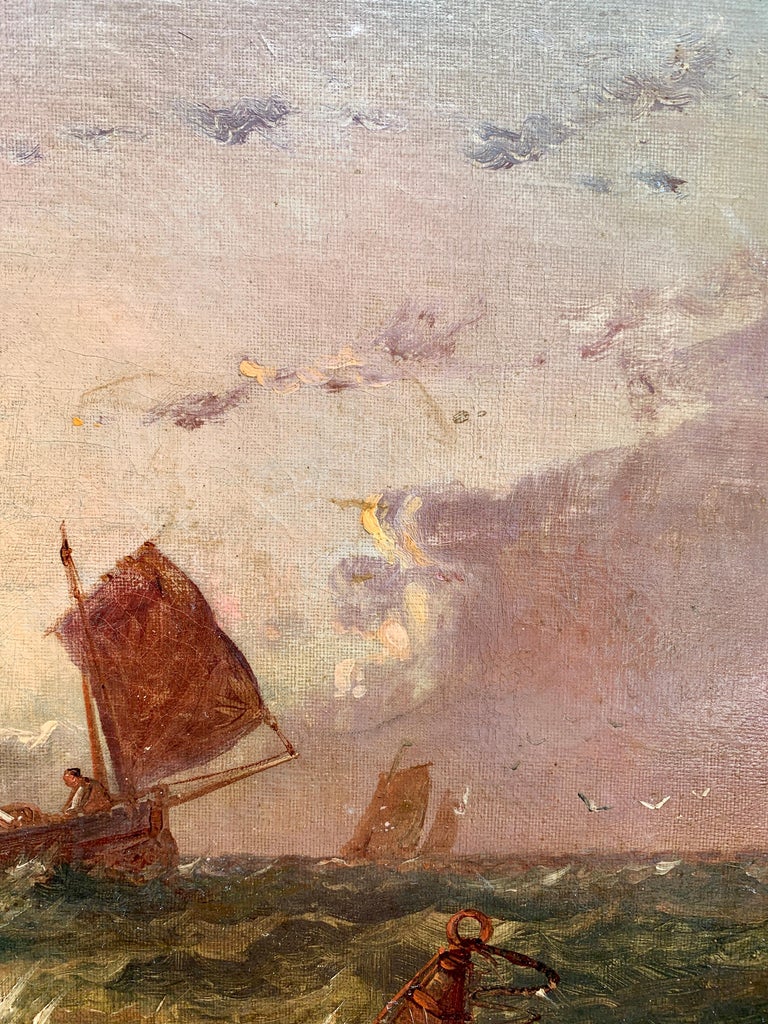 Arthur Wilde Parsons - Antique English 19th century oil of fishing ...