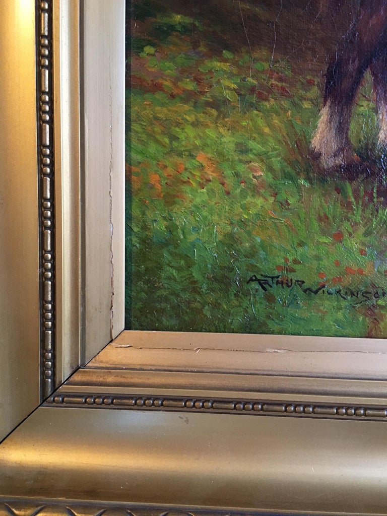 Arthur Wilkinson - The Village Stream, Impressionist Edwardian Oil ...