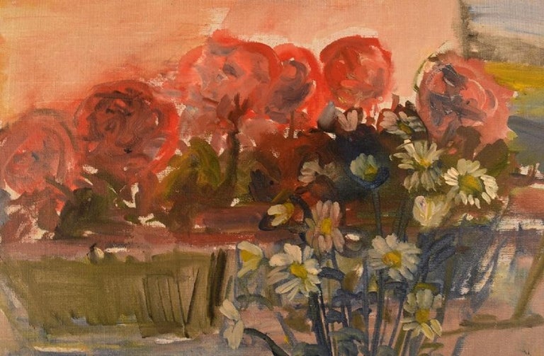 Arthur Y. Nilsson, listed Swedish artist. Oil/ canvas. Arrangement with ...