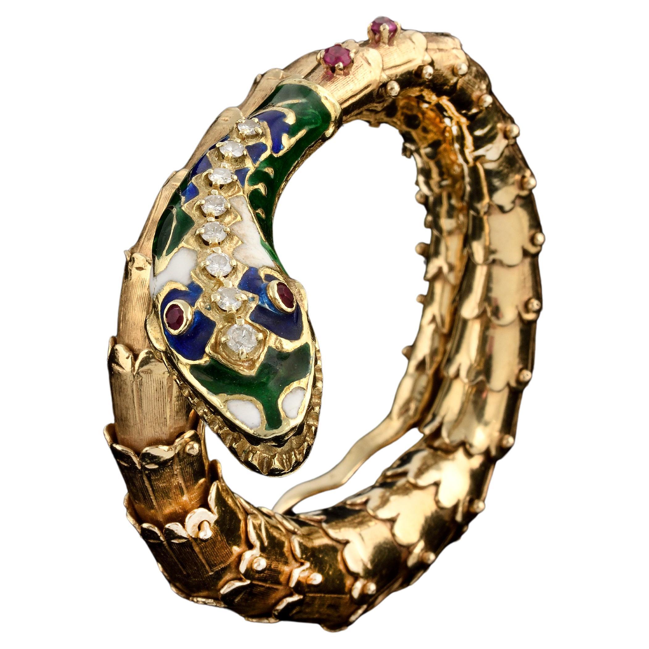 Articulated snake bracelet For Sale at 1stDibs