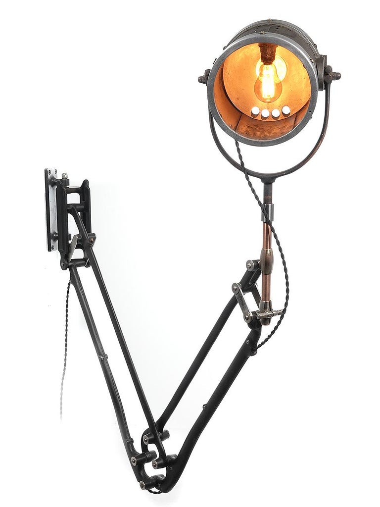 Articulated Swing Arm Spot Light For Sale at 1stDibs