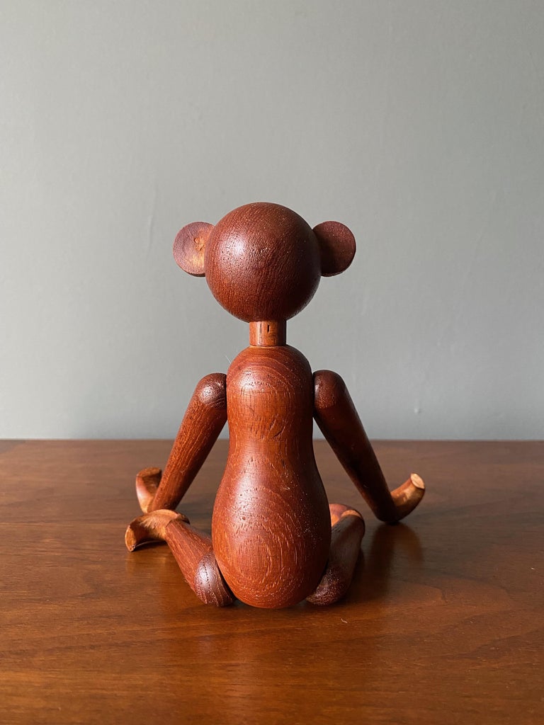 Articulated Teak Monkey in the Style of Kay Bojesen, circa 1960s at 1stDibs