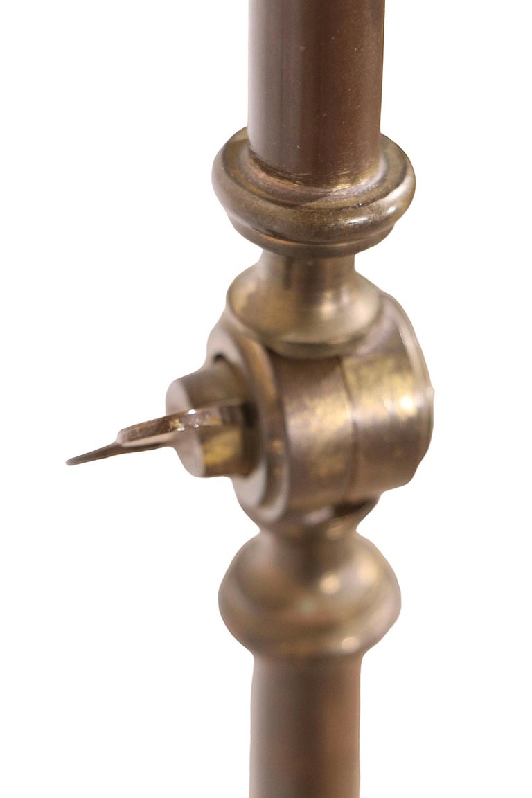 Articulating Brass Reading Floor Lamp in the Classical Style, C. 1900 ...
