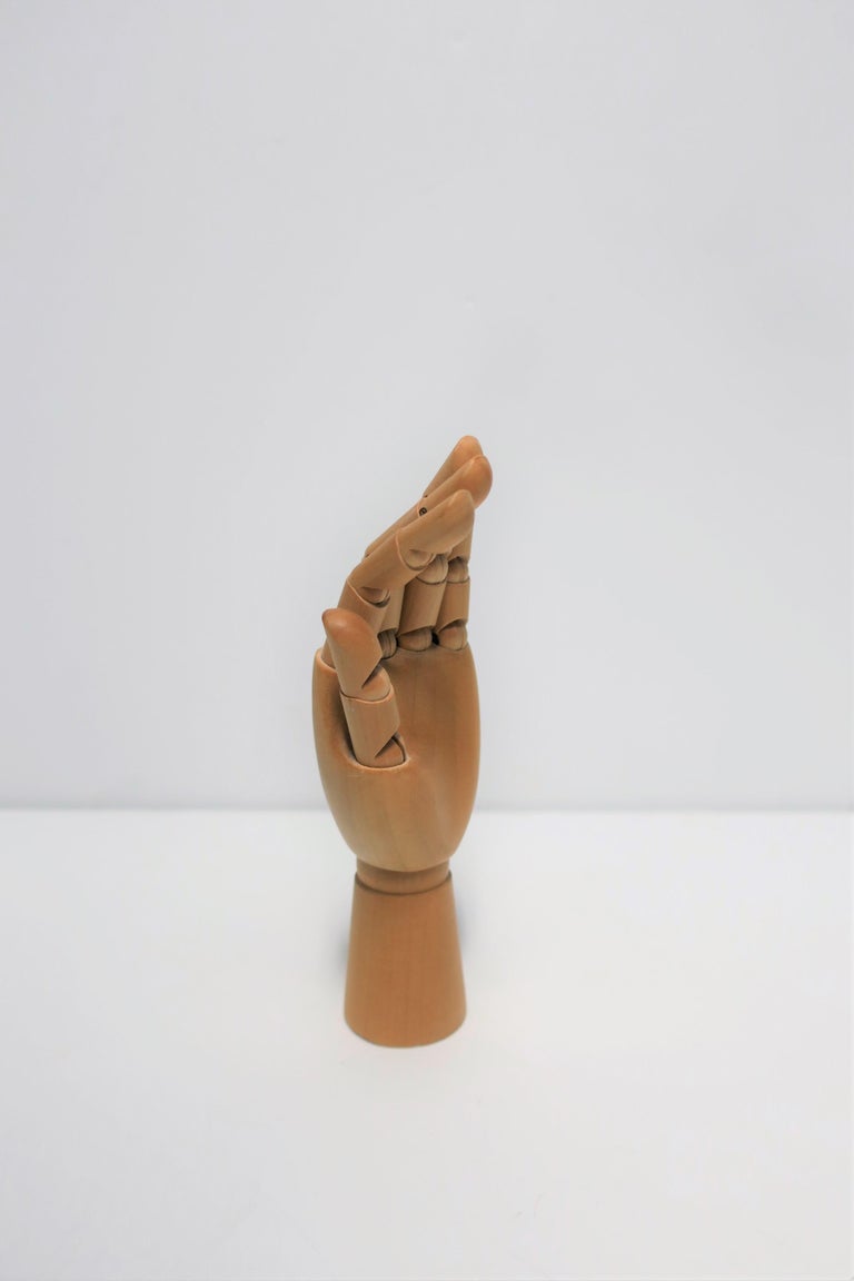 Articulating Wood Hand Sculpture Piece at 1stDibs