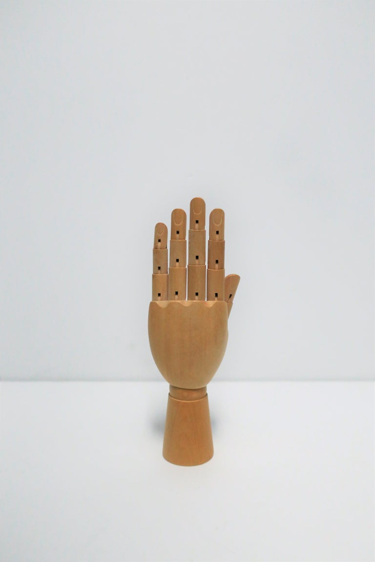 Articulating Wood Hand Sculpture Piece at 1stDibs
