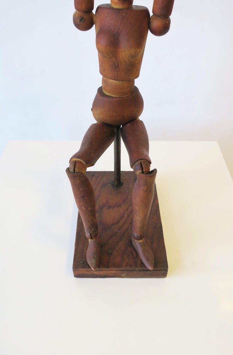 Wood Model Female Figure Sculpture Piece Articulating For Sale at 1stDibs