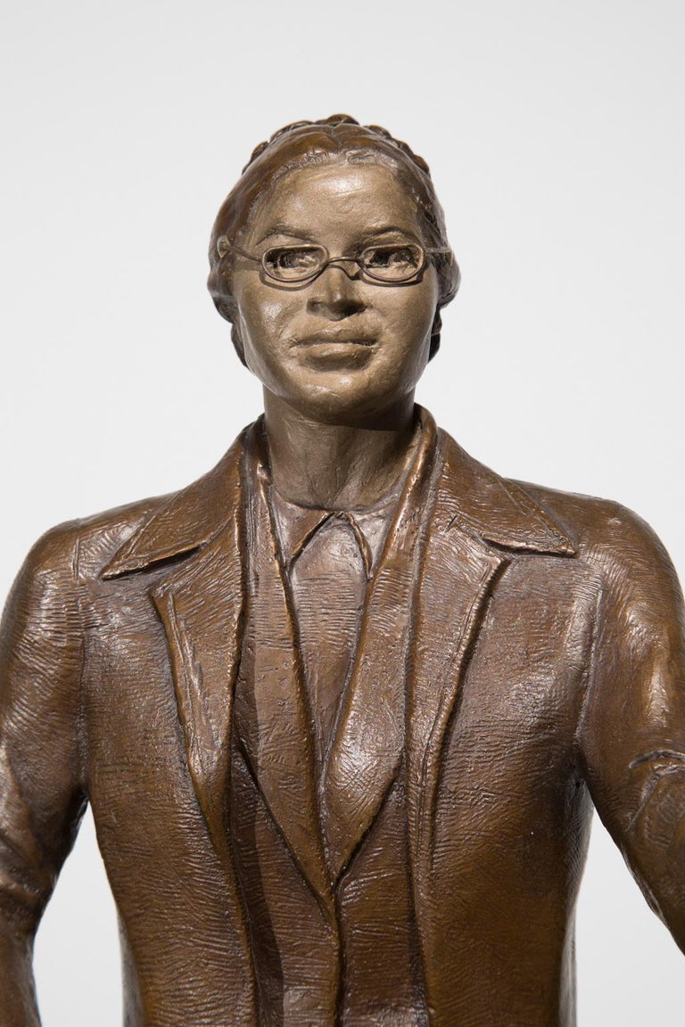 Artis Lane - "Rosa Parks Ascending Steps" Bronze, Portrait, Iconic ...