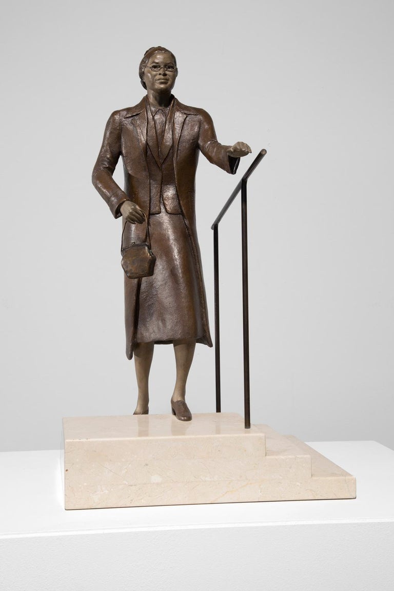 Artis Lane - "Rosa Parks Ascending Steps" Bronze, Portrait, Iconic ...
