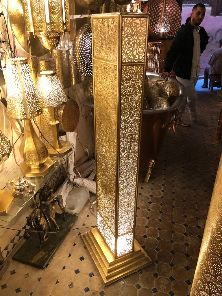 Artisan Arts and Crafts Handcrafted Floor Lamp "Tower of Light" For ...